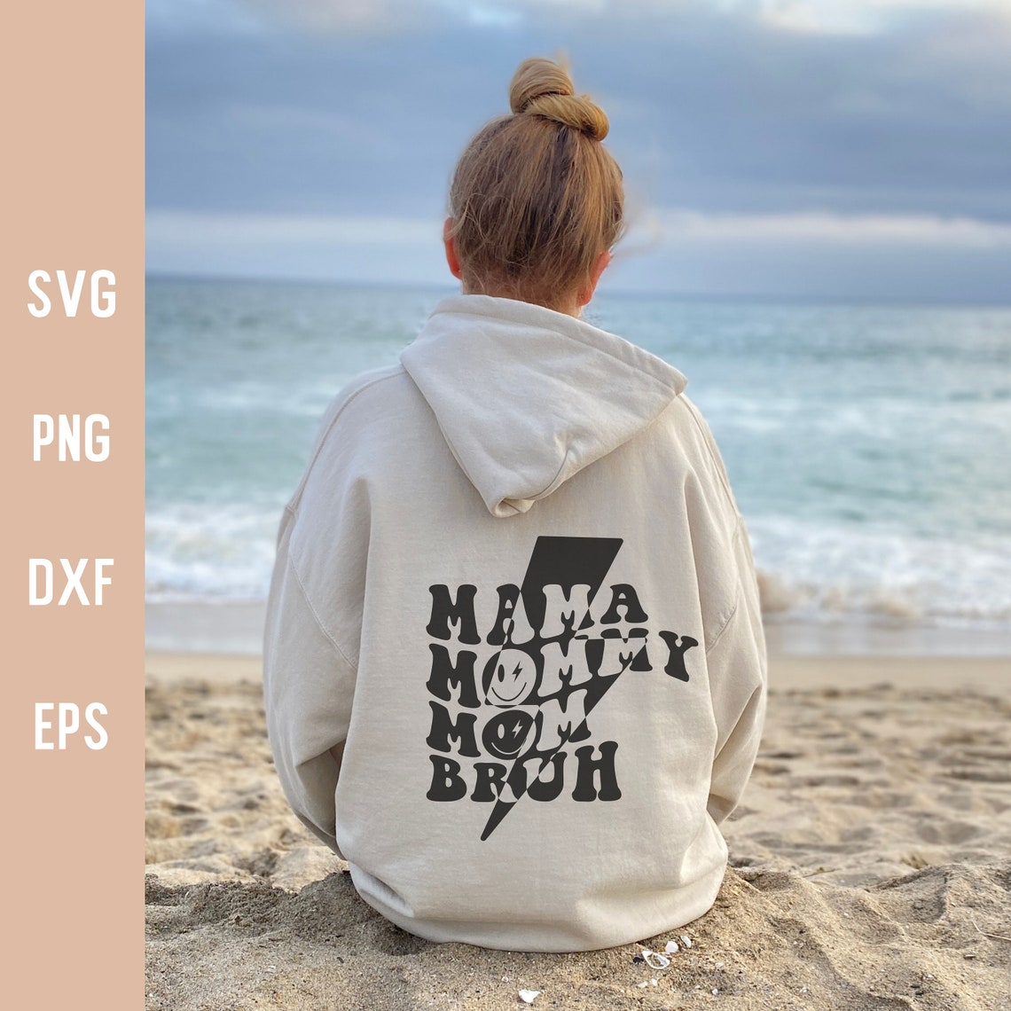 Mama Mommy Mom Bruh Svg Bruh Cut File Mama Stacked Wavy Text Etsy Canada