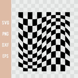 Wavy Checkered Pattern Svg, Warp Checkered Png, Groovy Checkered Svg ...