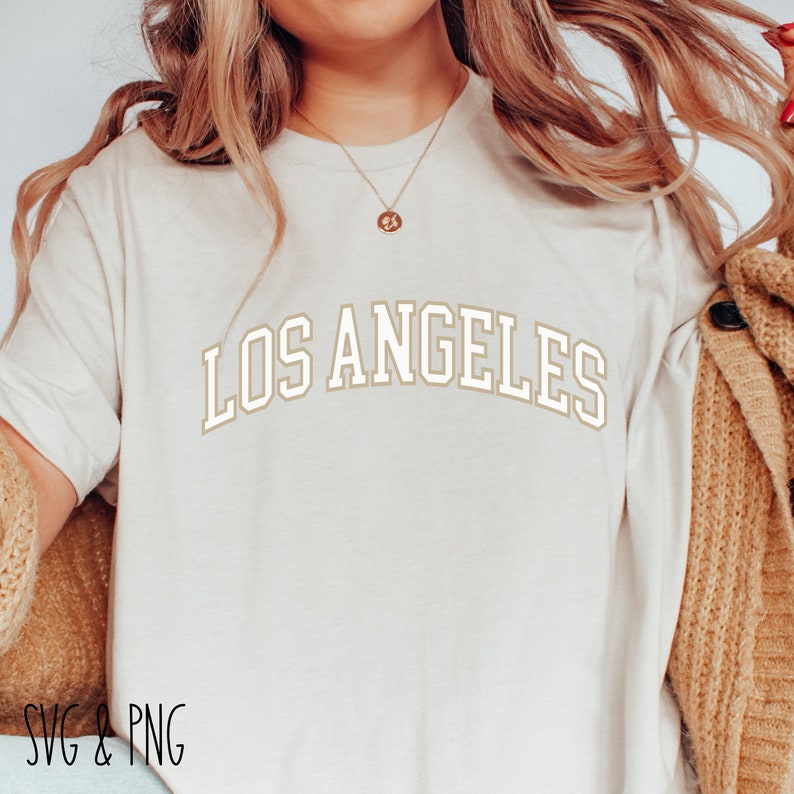 Los Angeles Svg California Svg College Block Svg Trendy Svg - Etsy