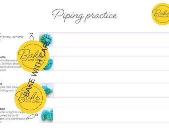 Piping Practice Sheets - Etsy