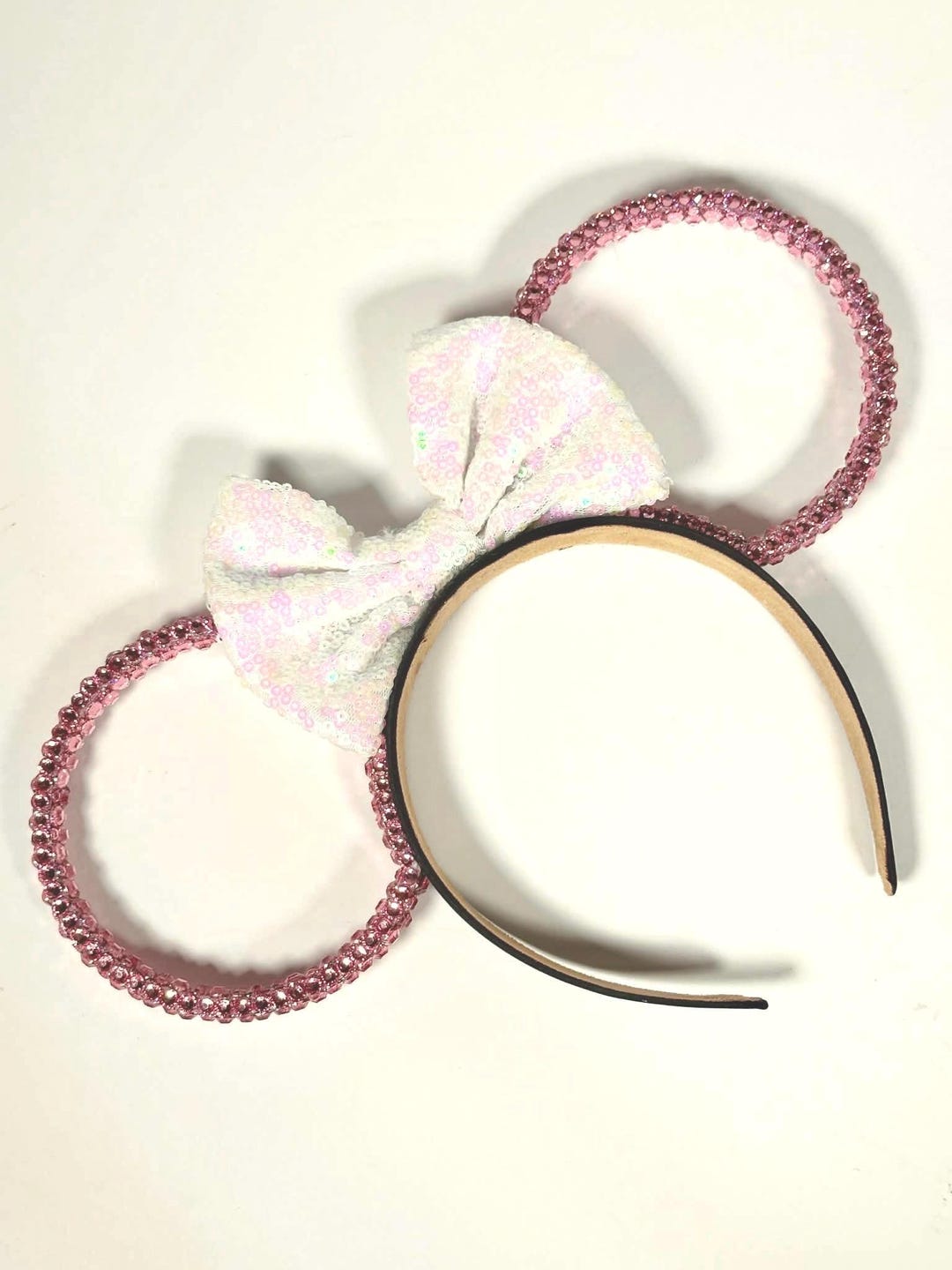 Crystal Mickey Mouse Ears Diamond Pink Valentine Sparkle Headband ...