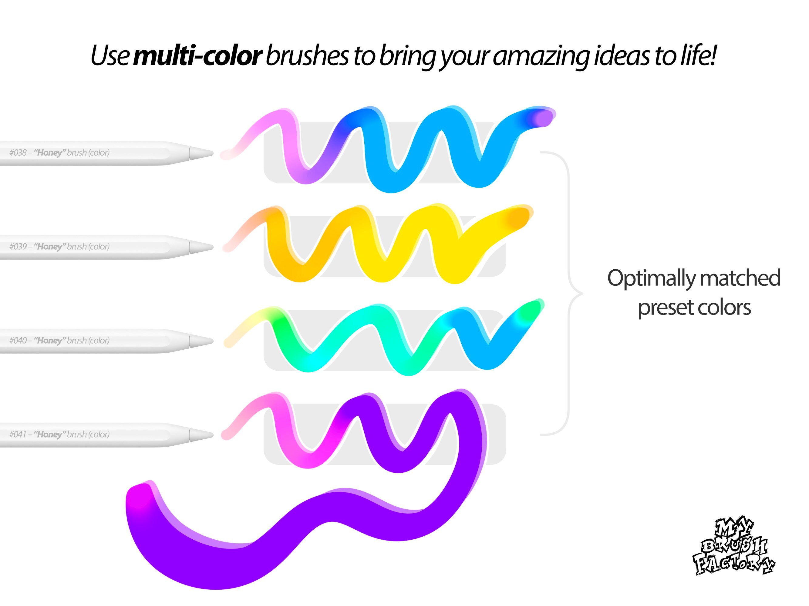 Procreate Brushes & Stamps for 3D Lettering Honey Font Bundle Pro ...