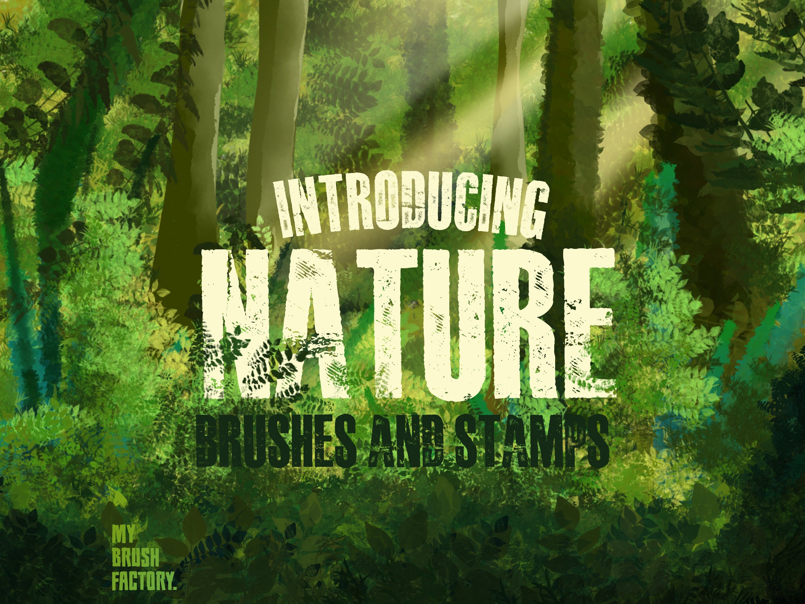 Procreate Nature Brushes & Stamps Realistic Grass, Leaves and Tree ...