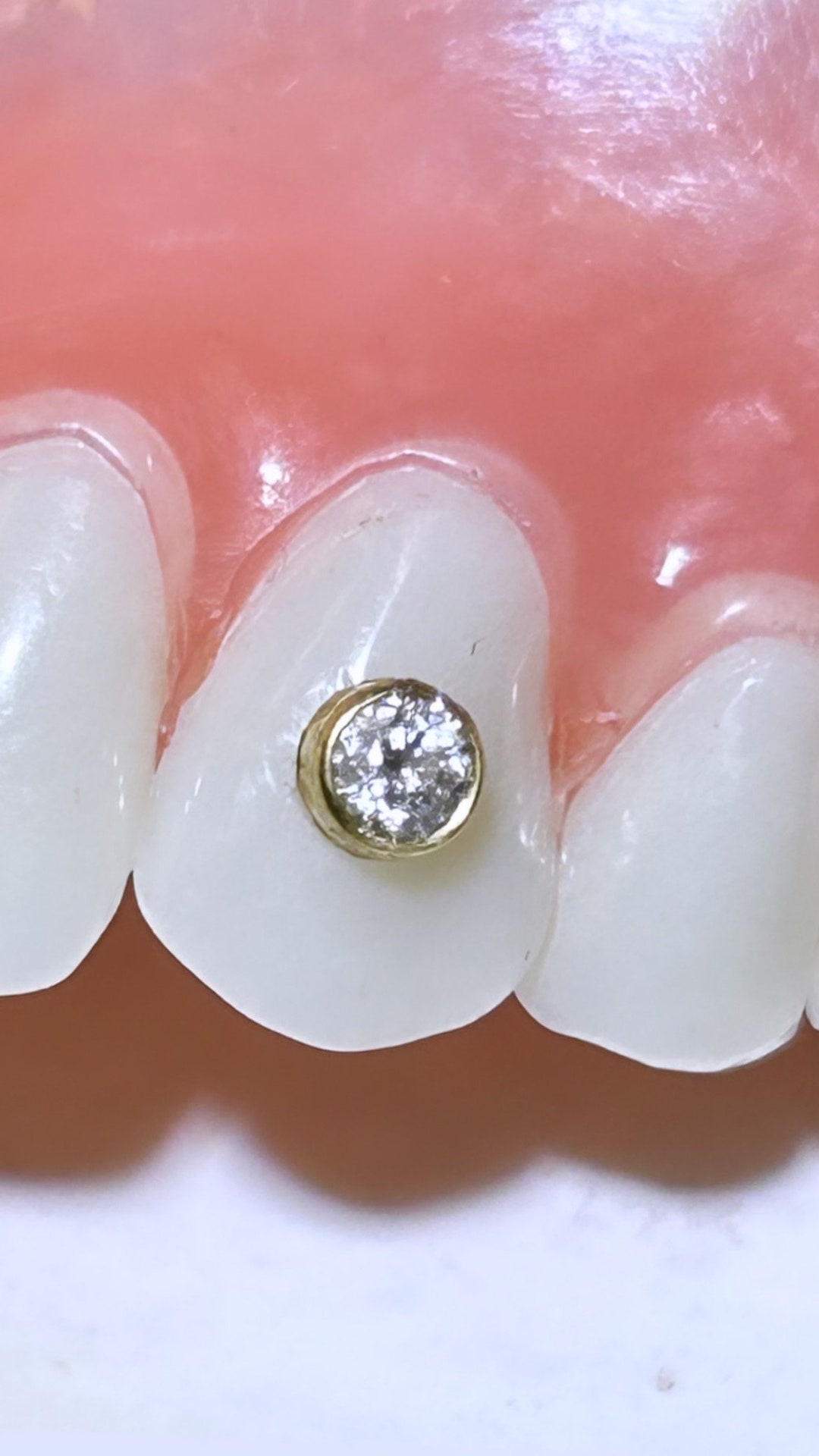 Tooth Charm Gold 18k Diamond Bezel - Etsy