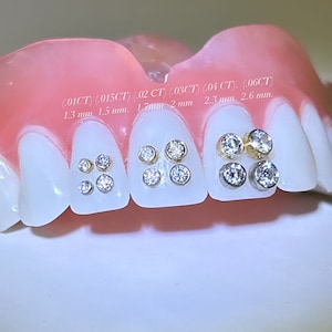 18k Diamond Bezel Gold Tooth Gem Vs Diamond Tooth Gem Tooth Charm Teeth ...