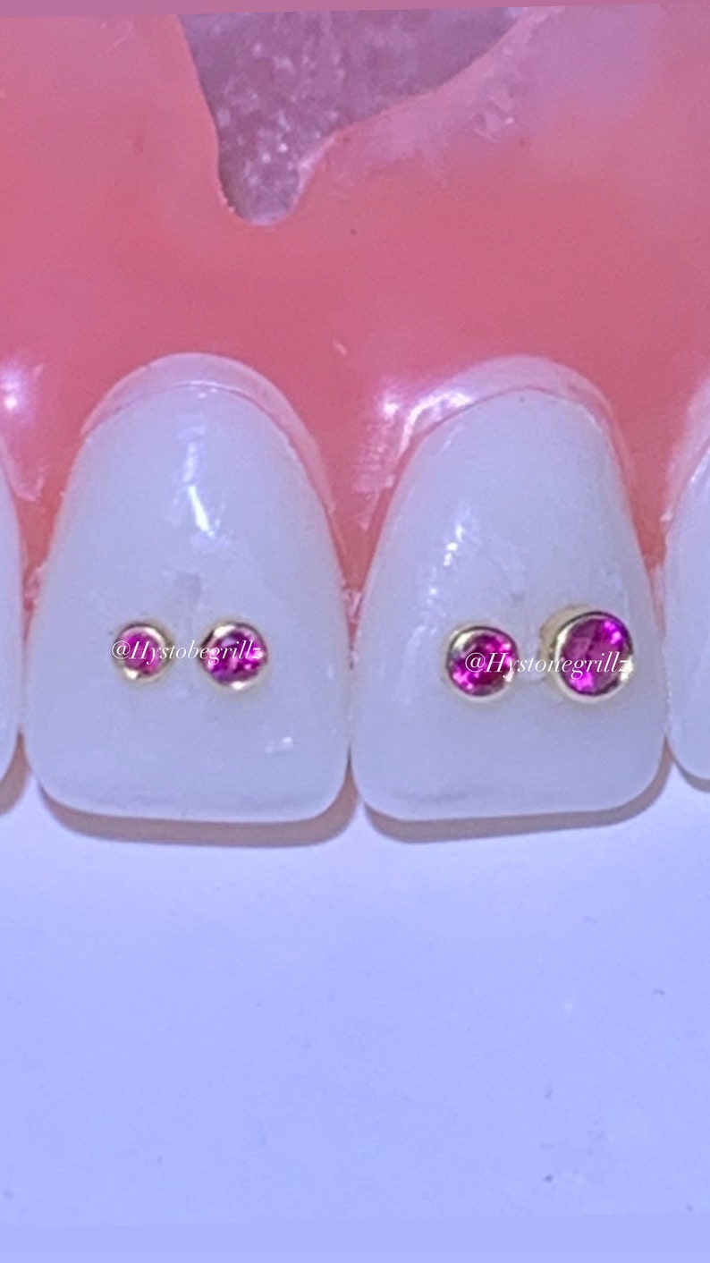 18k Ruby Bezel Gold Tooth Gem Ruby Tooth Gem Tooth Charm - Etsy