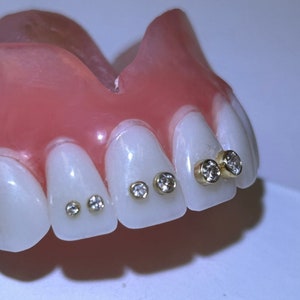 Tooth Charm Gold 18k Diamond Bezel - Etsy