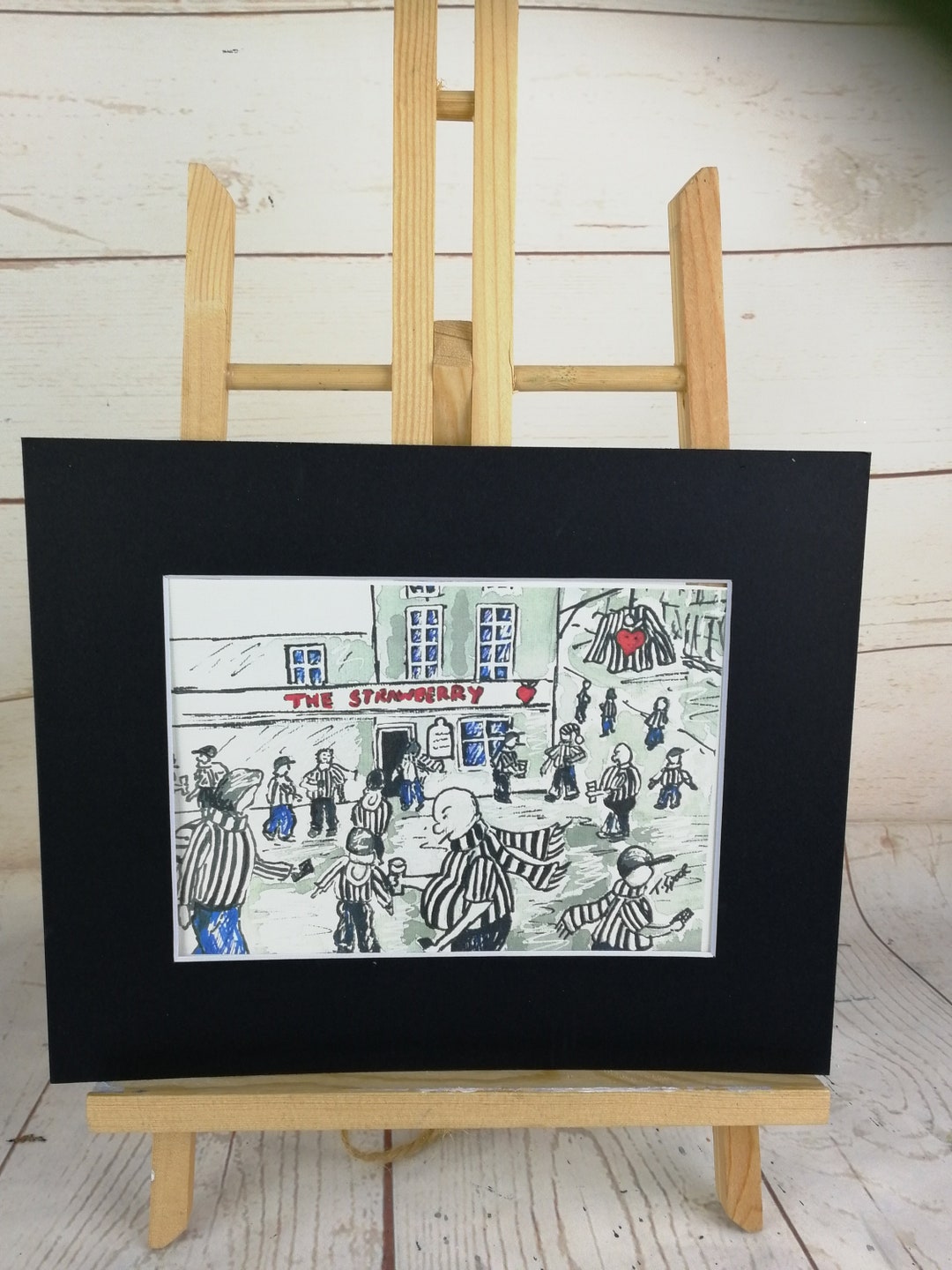 Newcastle United Football Club, the Strawberry Pub Cartoon Print ...