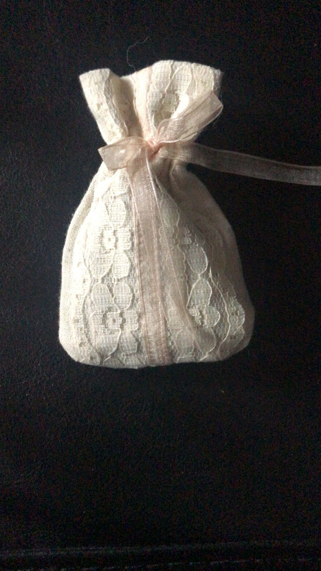 Pink Ribbon Sachet Cream Lavender Sachet Lace and Linen - Etsy