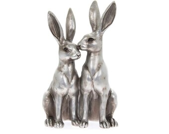 Resin Rabbit Pair - Etsy