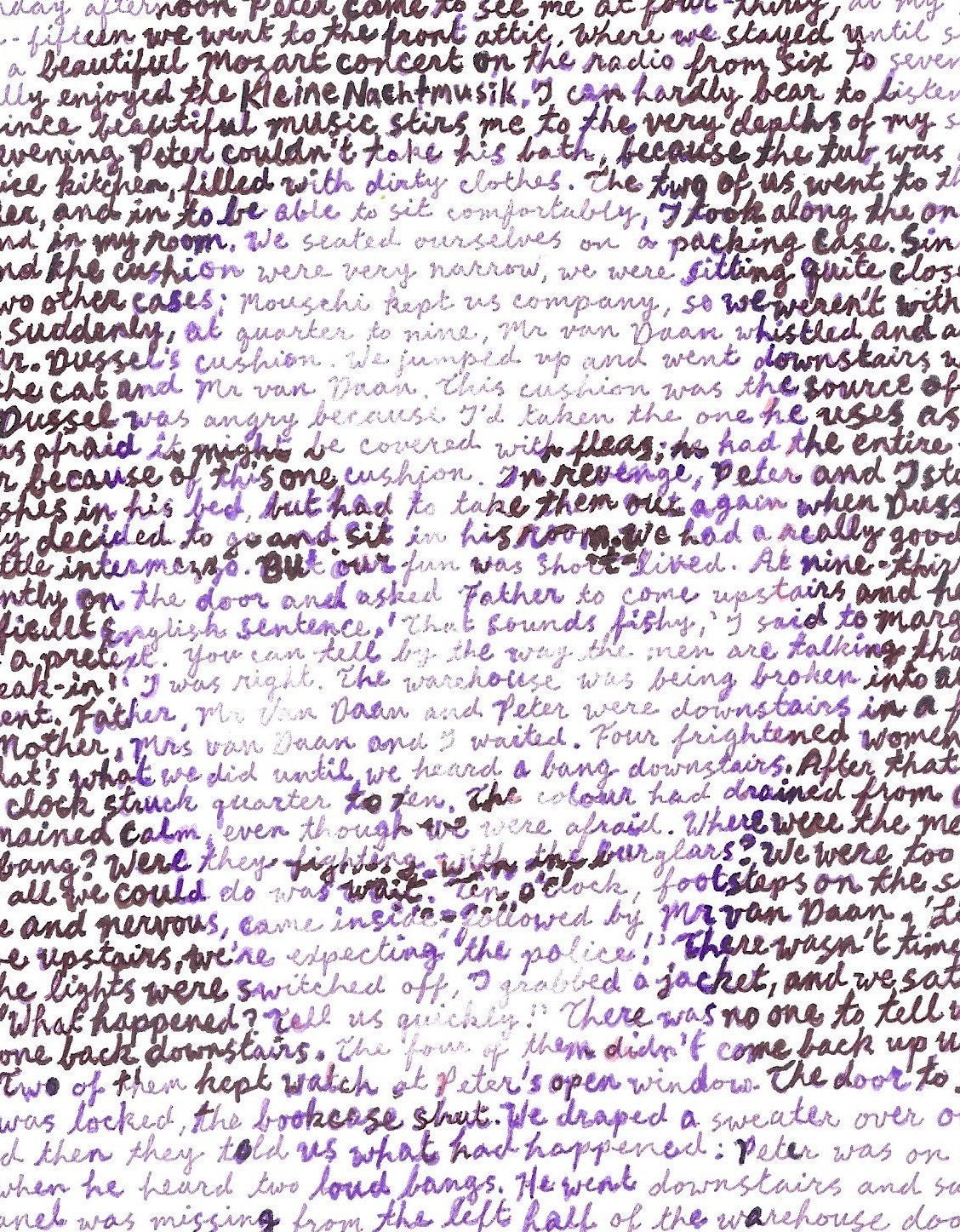 Anne Frank Word Portrait, a Digital Version of the Professor Foolscap ...