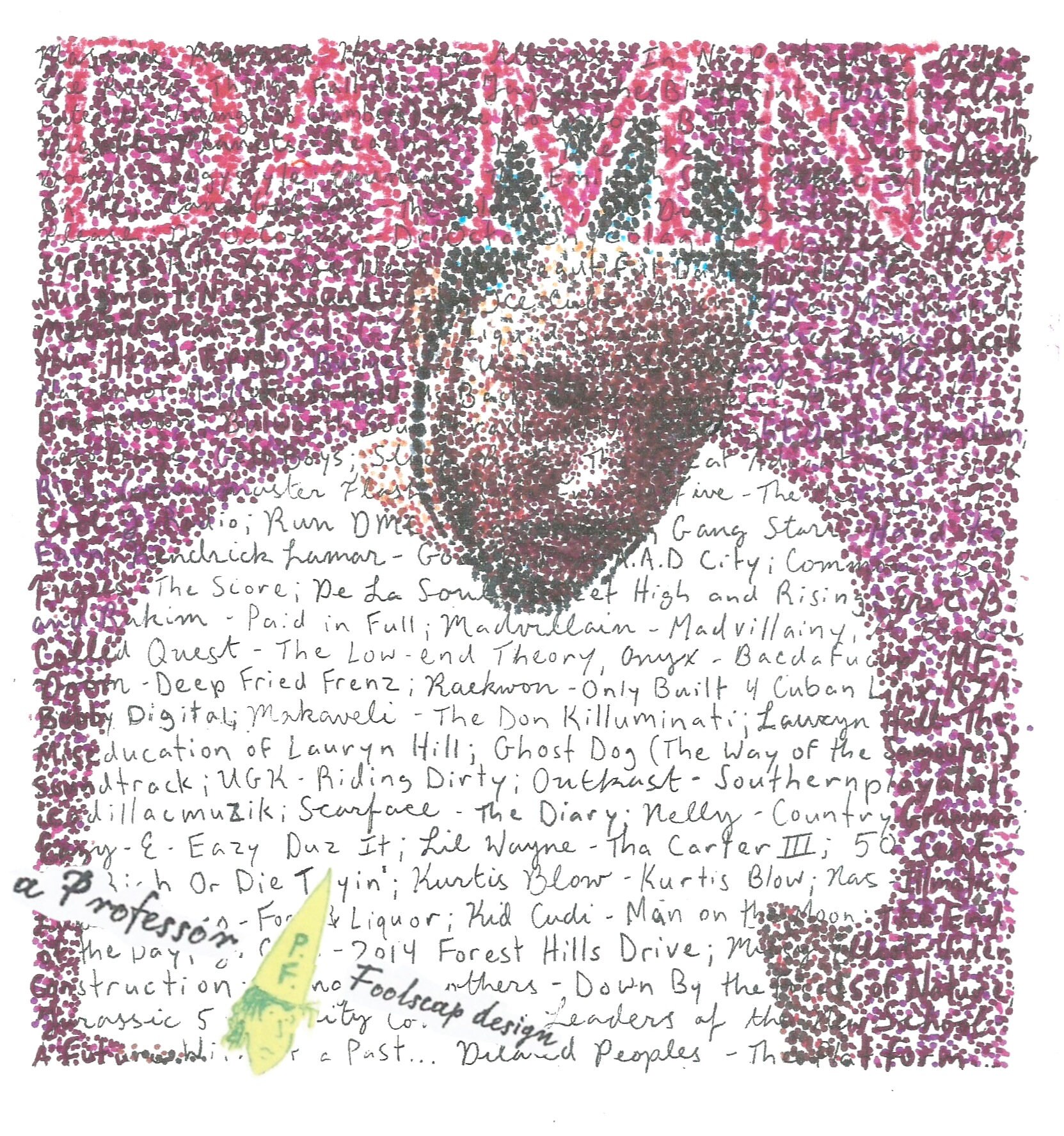 Damn. Hand-drawn Remake of Cover of the Kendrick Lamar's Award-winning ...