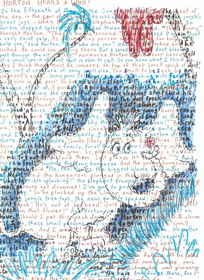 Dr. Seuss Classroom Poster Set: Hand-drawn Art (digital Download) - Etsy