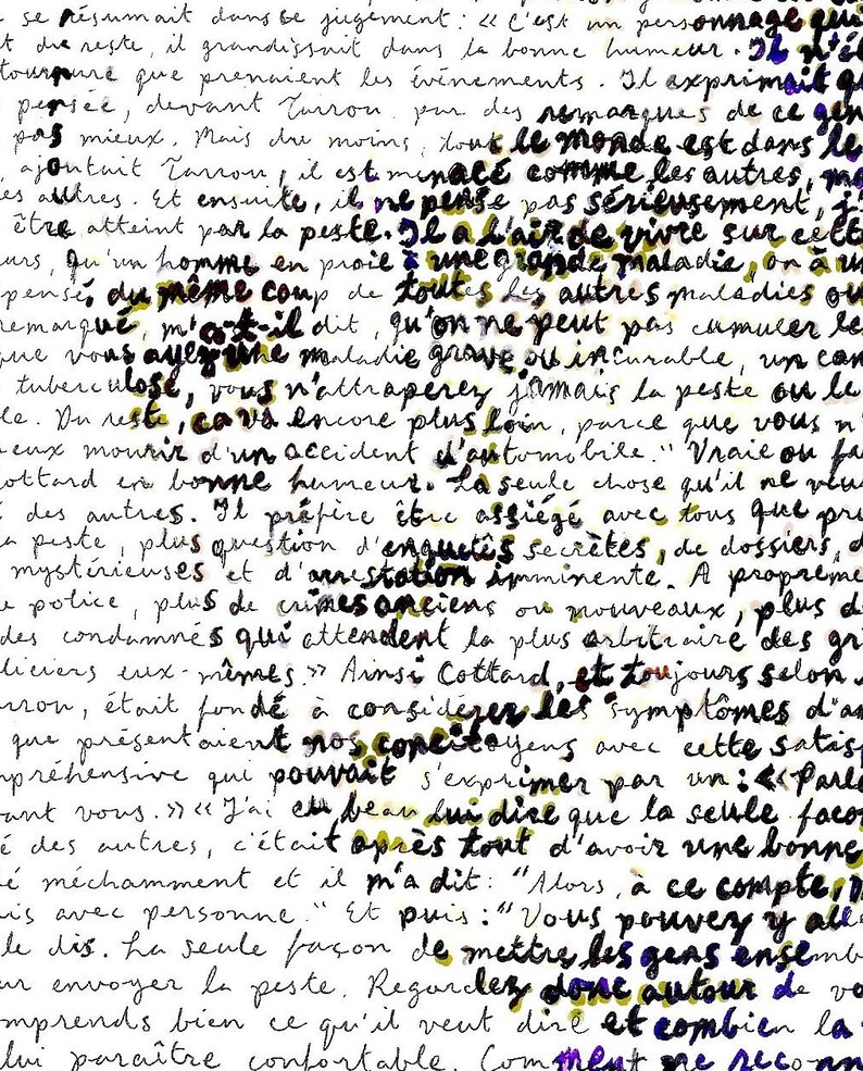 Albert Camus Portrait: La Peste French Text (digital Download) - Etsy