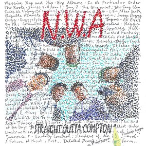 NWA Poster, Hand-drawn Version of the Cover of Straight Outta Compton ...