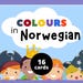 Norwegian Colors Flashcards for Kids | Educational Digital Download ...