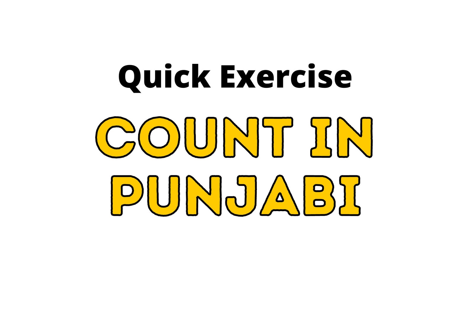 Punjabi Counting, Punjabi Numbers Workbook, Learn 1 to 20, Montessori ...