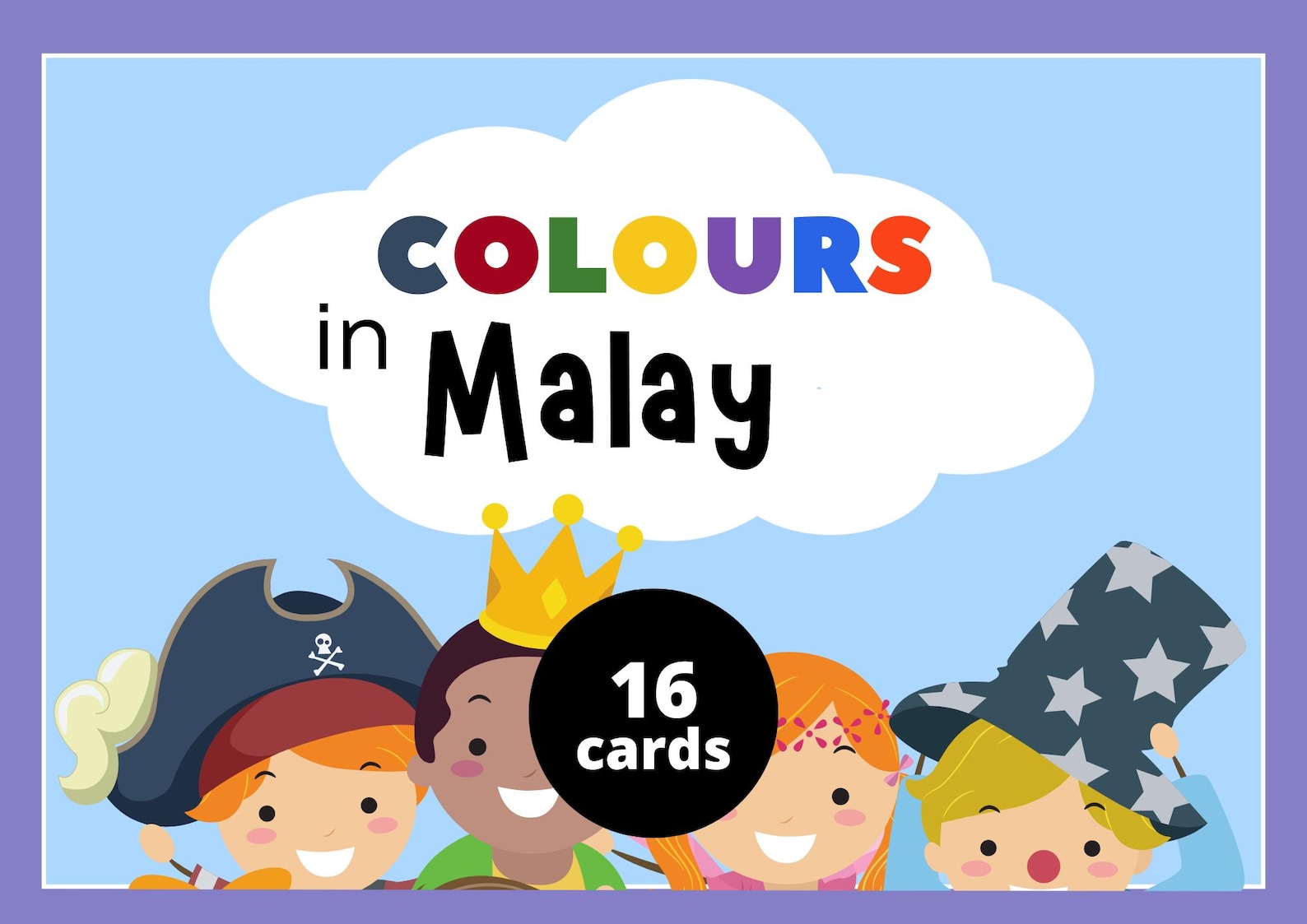 Malay Colors Flashcards for Kids | Educational Digital Download | Learn ...