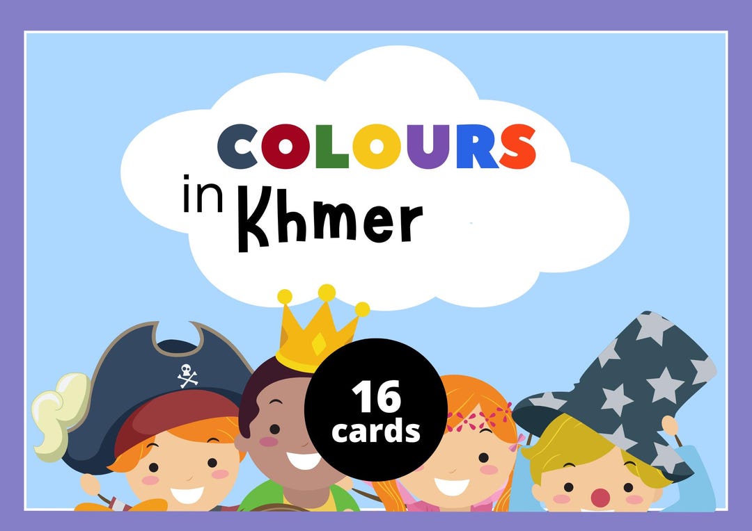 Khmer Colors Flashcards for Kids | Educational Digital Download | Learn ...
