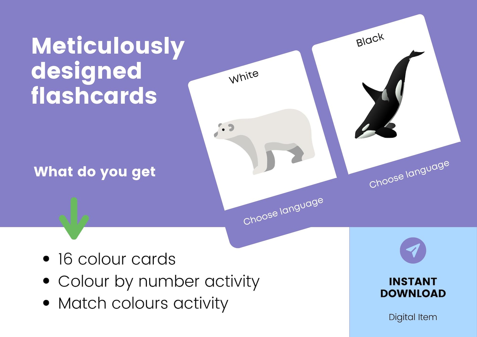 Punjabi Colors Flashcards for Kids | Educational Digital Download ...