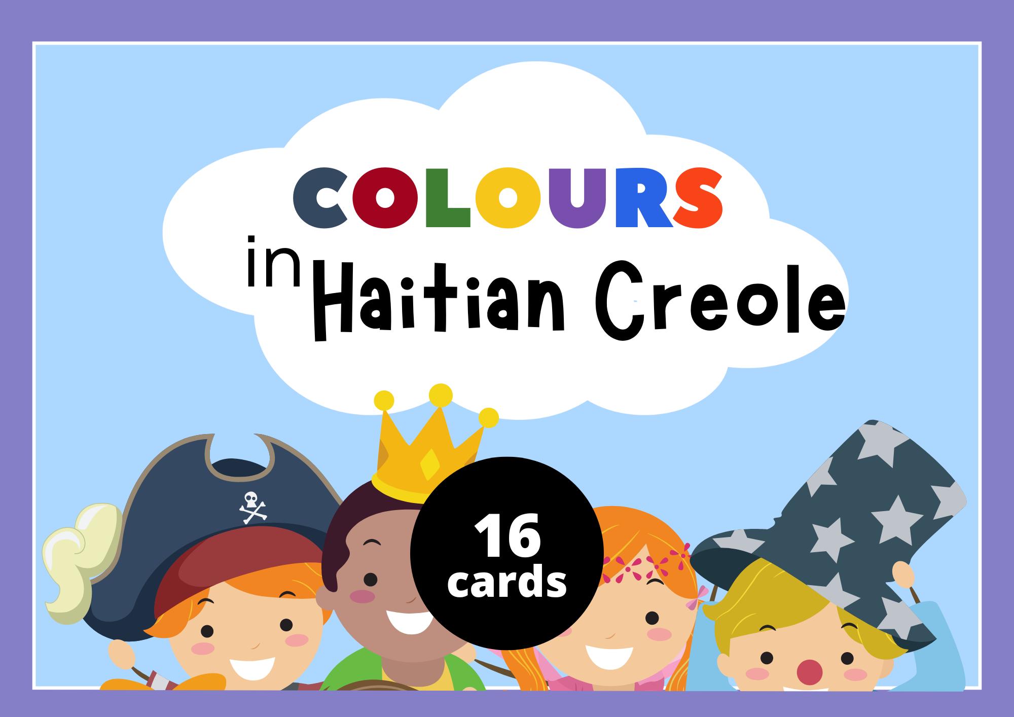 Haitian Creole Colors Flashcards for Kids | Educational Digital ...