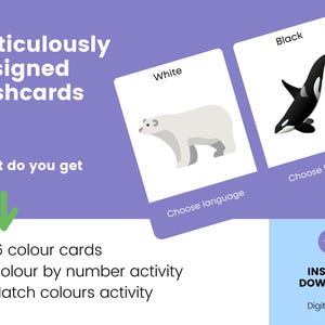 Telugu Colors Flashcards for Kids Educational Digital Download Learn ...