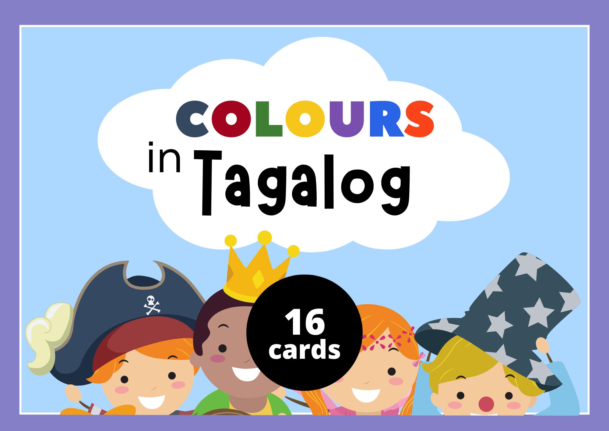 Tagalog Colors Flashcards for Kids | Educational Digital Download ...