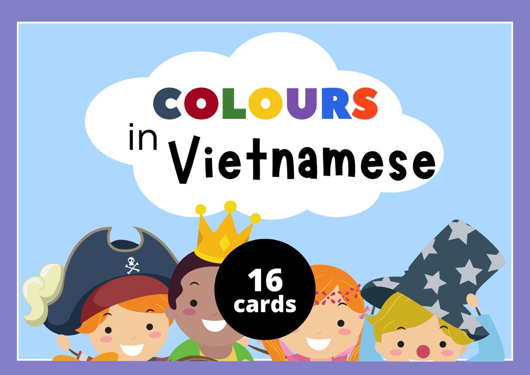 Vietnamese Colors Flashcards for Kids | Educational Digital Download ...
