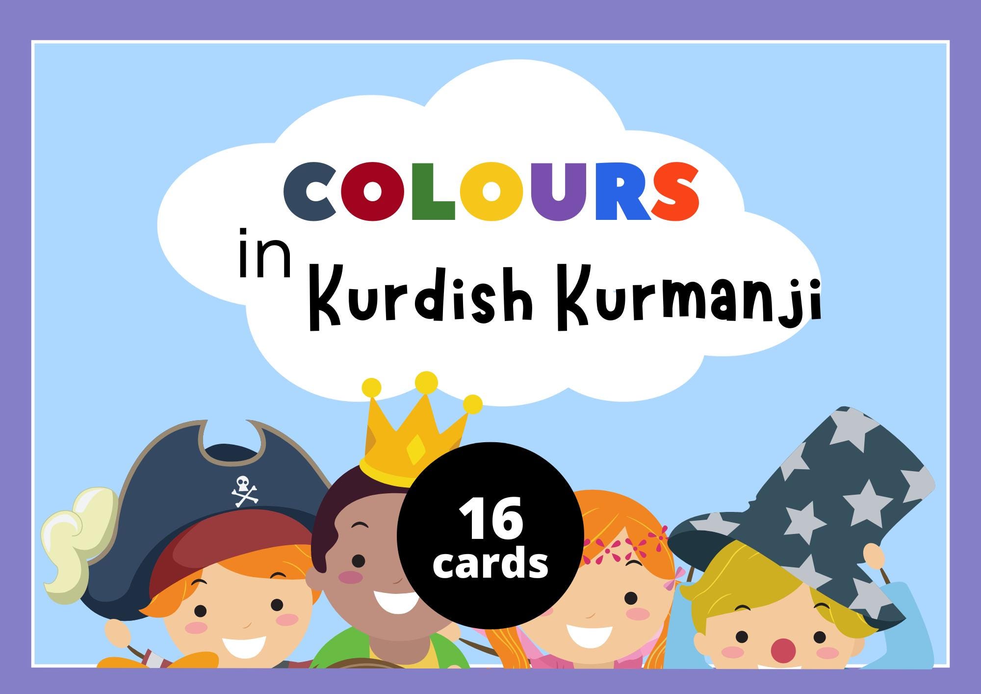 Kurdish Kurmanji Colors Flashcards for Kids | Educational Digital ...