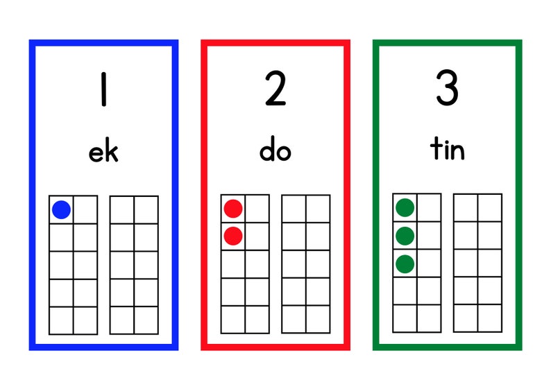 Punjabi Counting, Punjabi Numbers Workbook, Learn 1 to 20, Montessori ...