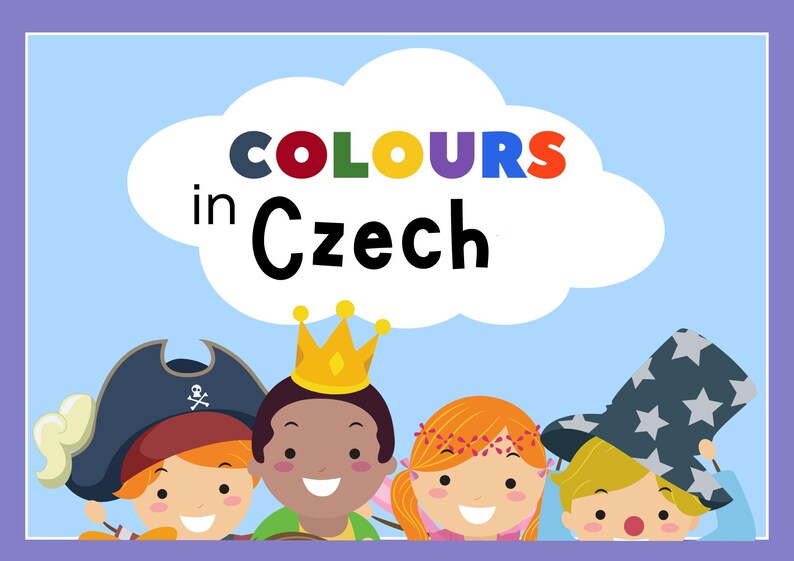 Czech Colors Flashcards for Kids Educational Digital Download Learn ...