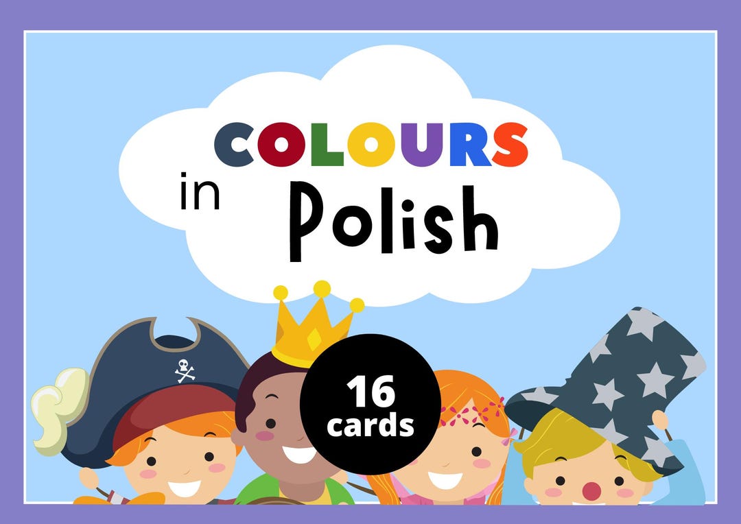 Polish Colors Flashcards for Kids | Educational Digital Download ...