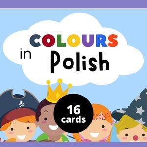 Polish Colors Flashcards for Kids | Educational Digital Download ...