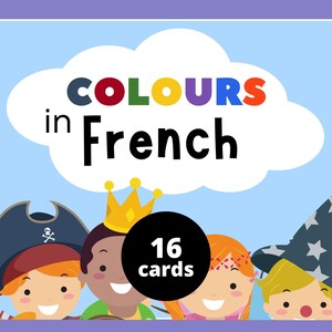 French Colors Flashcards for Kids | Educational Digital Download ...