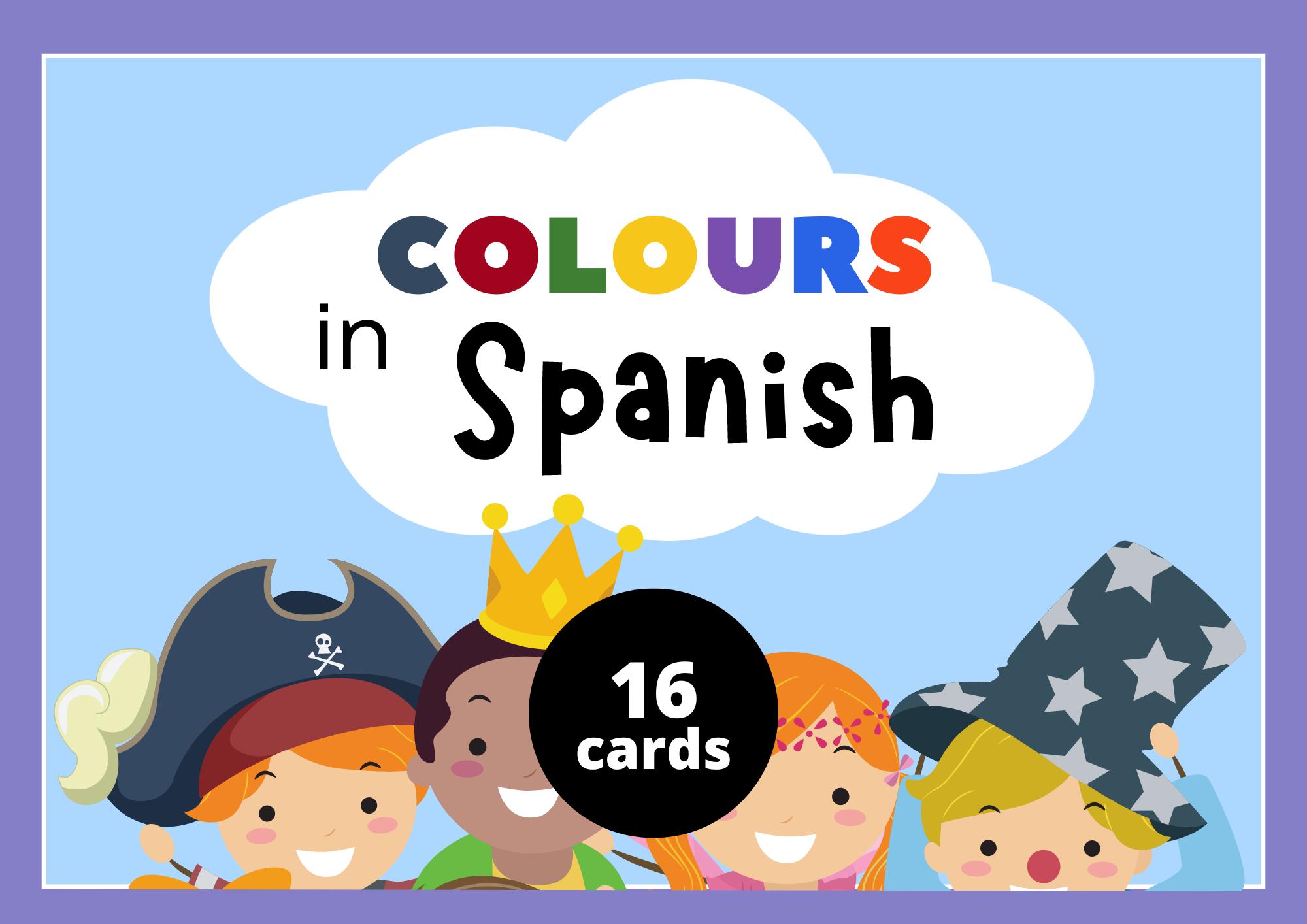 Spanish Colors Flashcards for Kids | Educational Digital Download ...