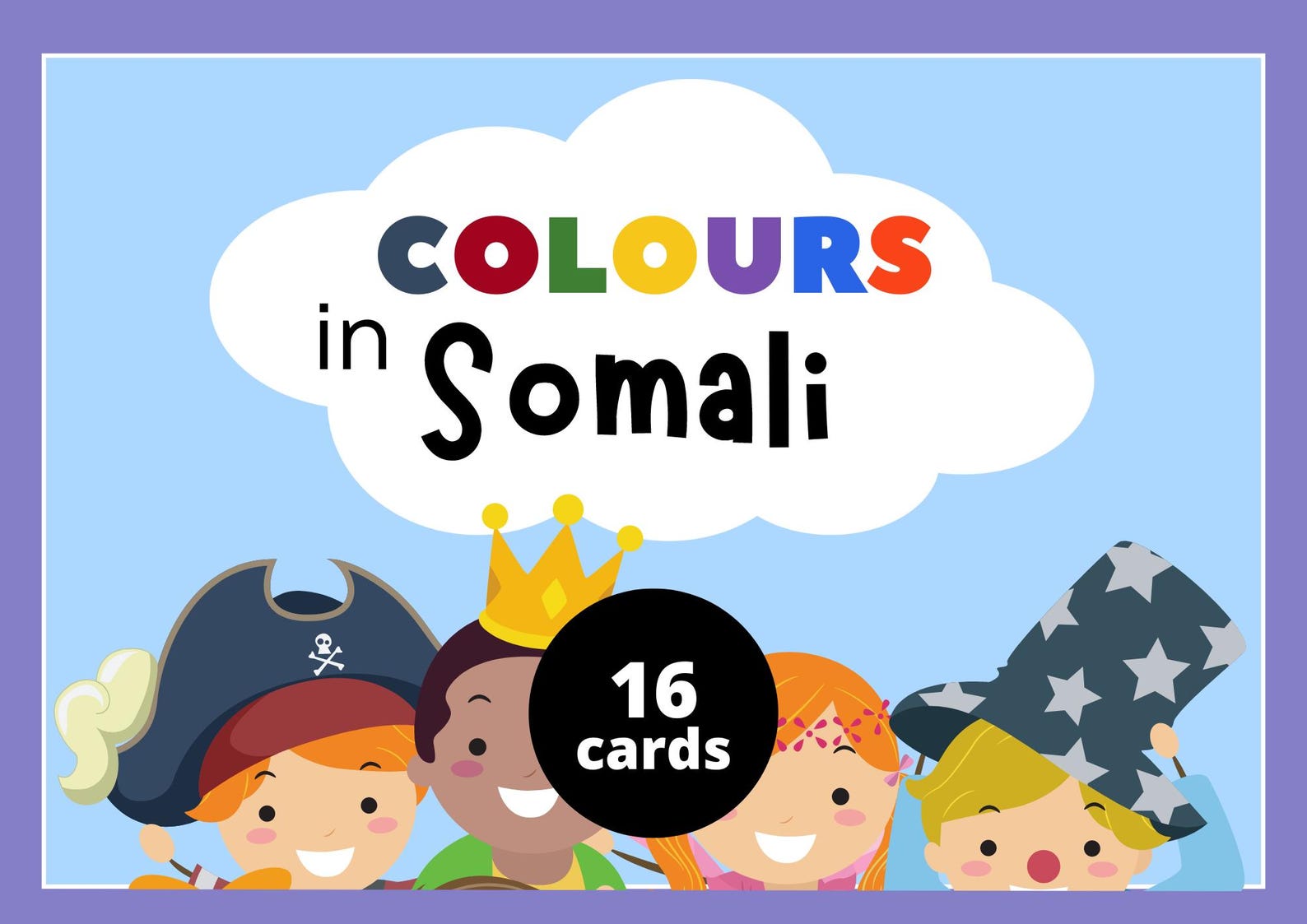 Somali Colors Flashcards for Kids | Educational Digital Download ...