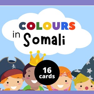 Somali Colors Flashcards for Kids | Educational Digital Download ...