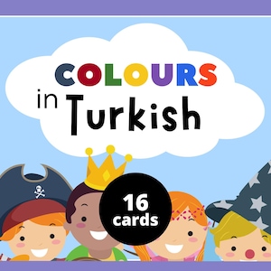 Turkish Colors Flashcards for Kids | Educational Digital Download ...