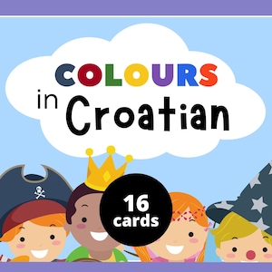 Croatian Colors Flashcards for Kids | Educational Digital Download ...