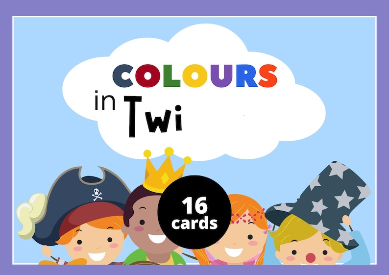 Twi Colors Flashcards for Kids | Educational Digital Download | Learn ...