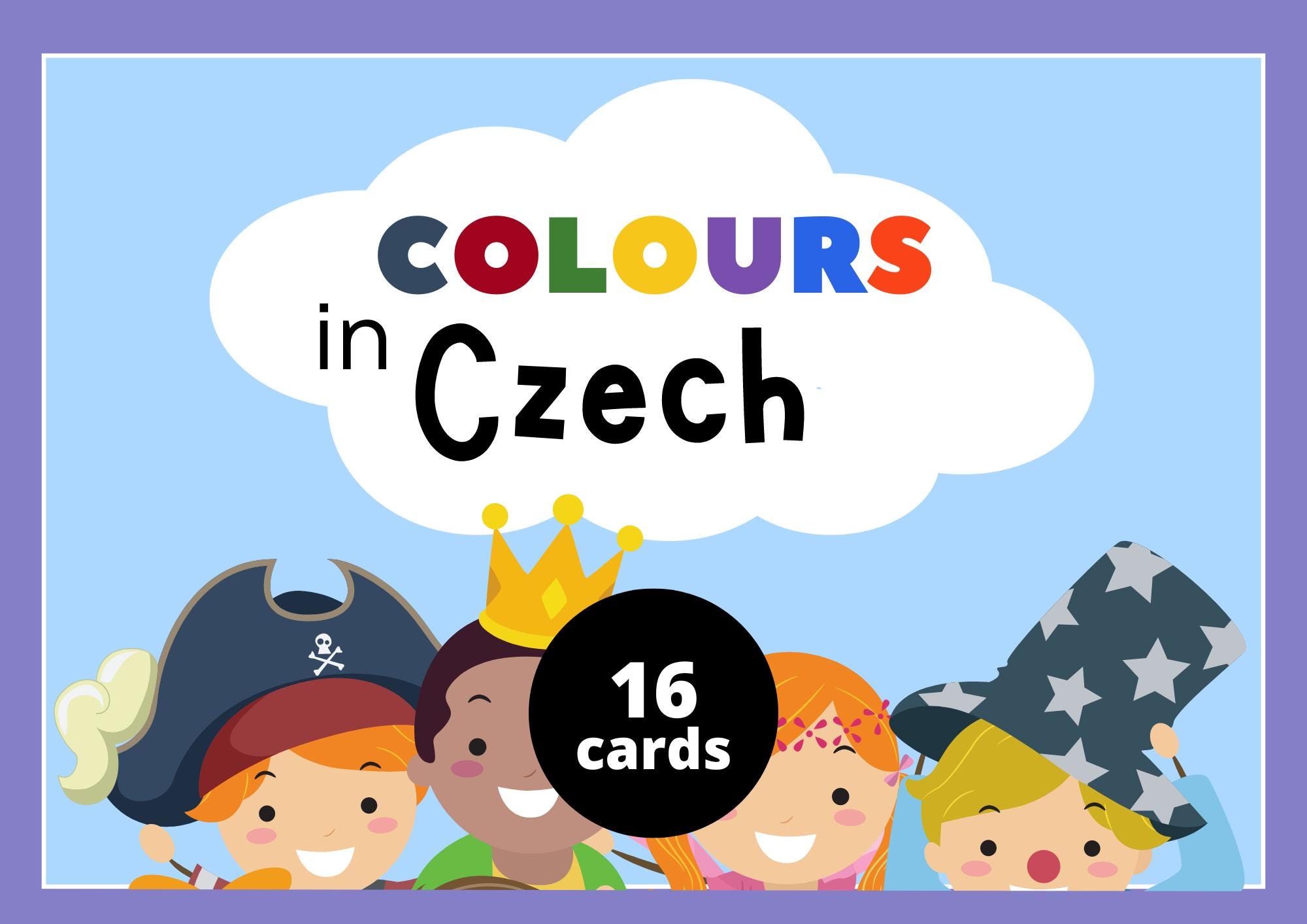 Czech Colors Flashcards for Kids | Educational Digital Download | Learn ...