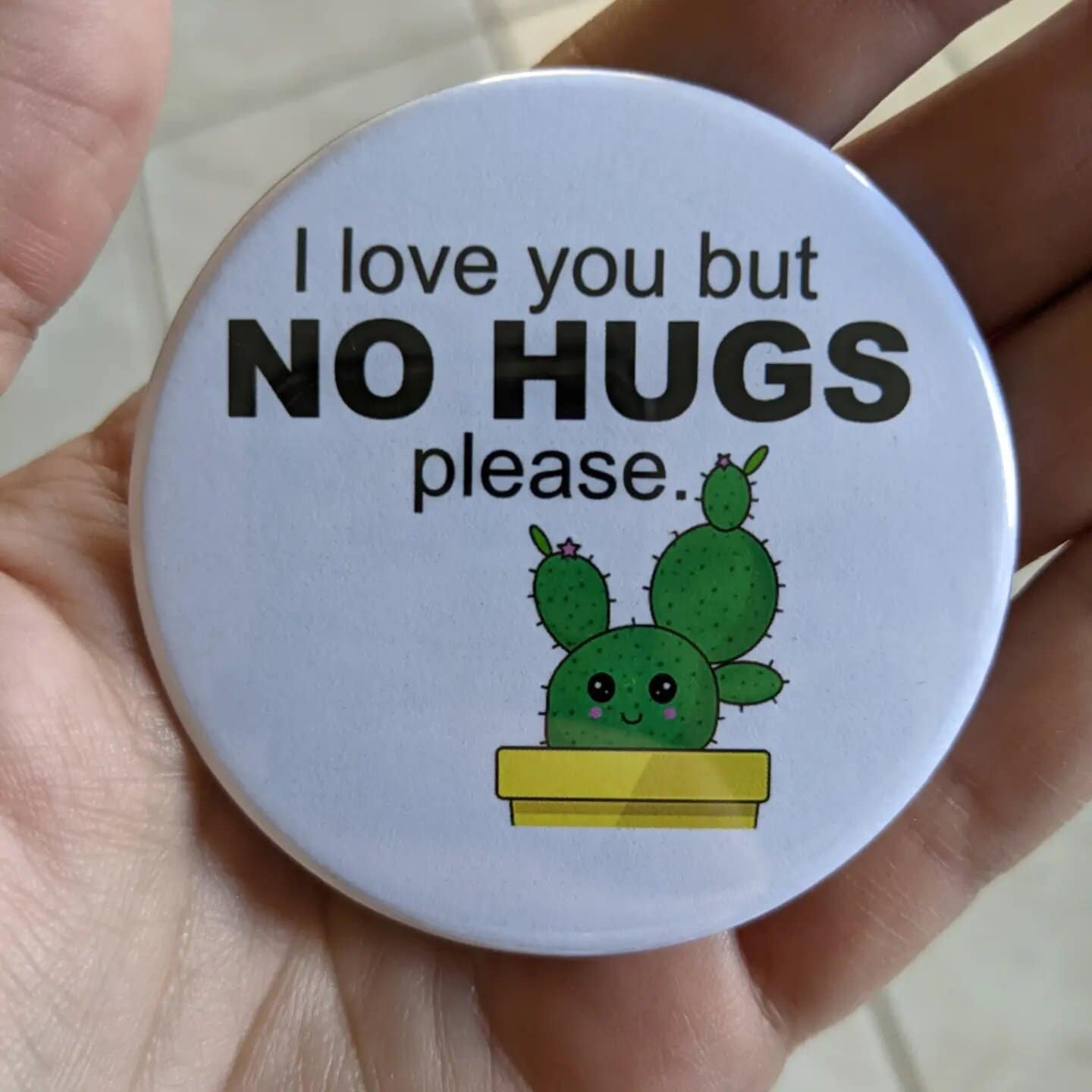 Set of 5 - I Love You but NO HUGS Pin Buttons - Etsy