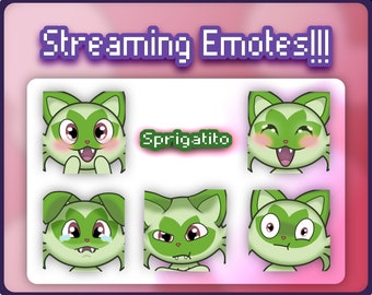 Sprigatito Emotes - Etsy