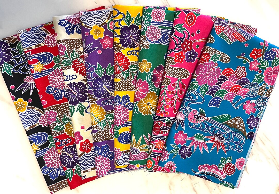 8 Okinawa Bingata - Fat Eighth Fabric Bundle: Cotton 100% - Perfect for ...