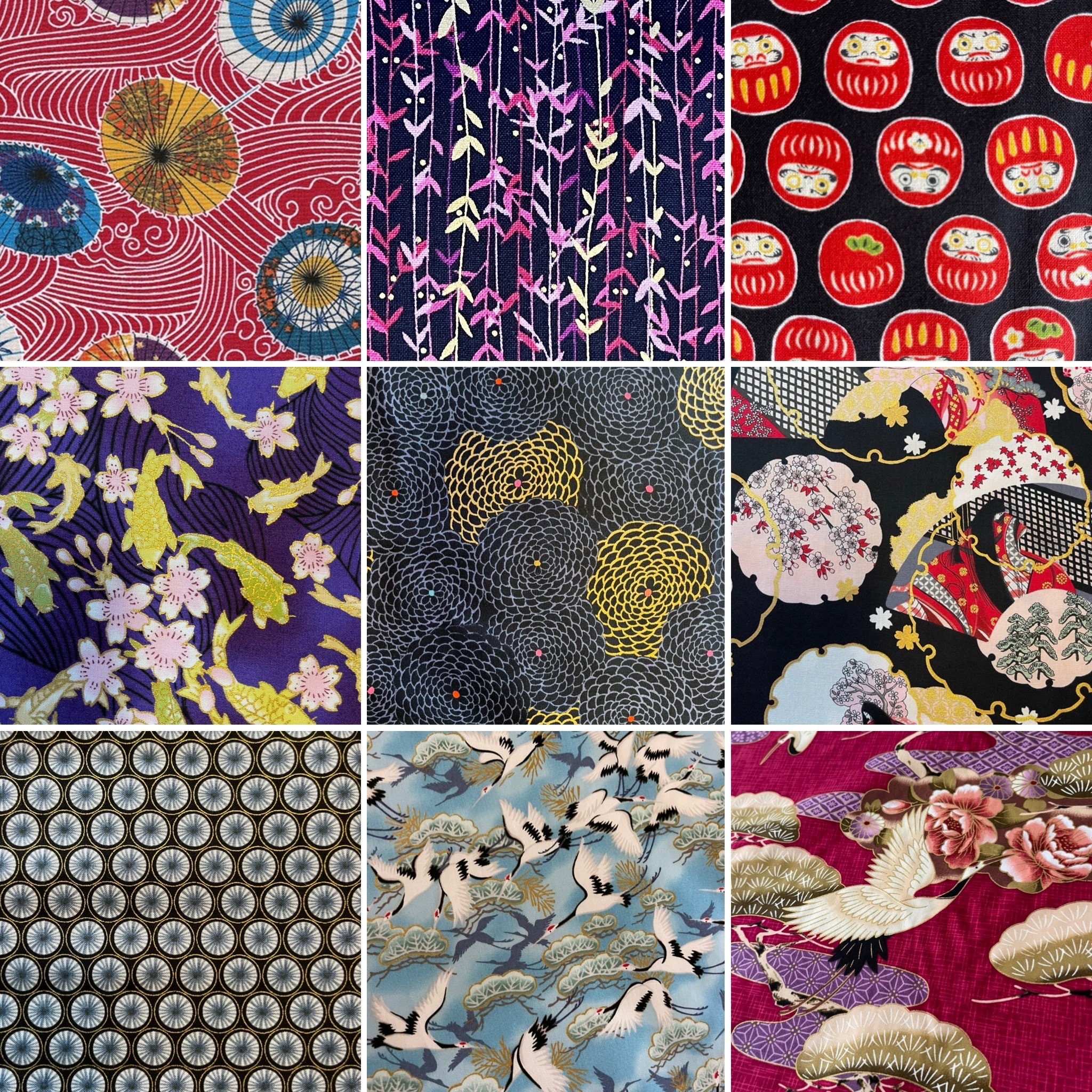 10 Fat Quarter Asian Japanese Quilt Fabric Bundle: 2.5 Yards - Etsy