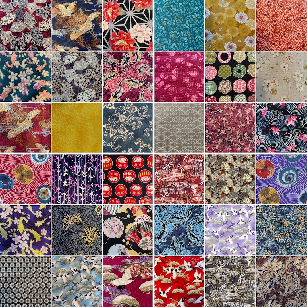 10 Fat Quarter Asian Japanese Quilt Fabric Bundle: 2.5 Yards - Etsy