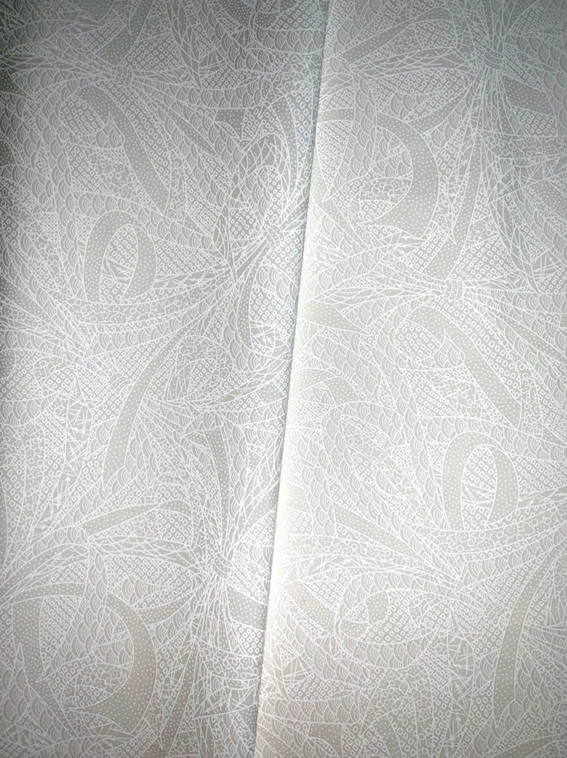 Tonal Ribbons noshi White Asian Japanese Fabric | Etsy