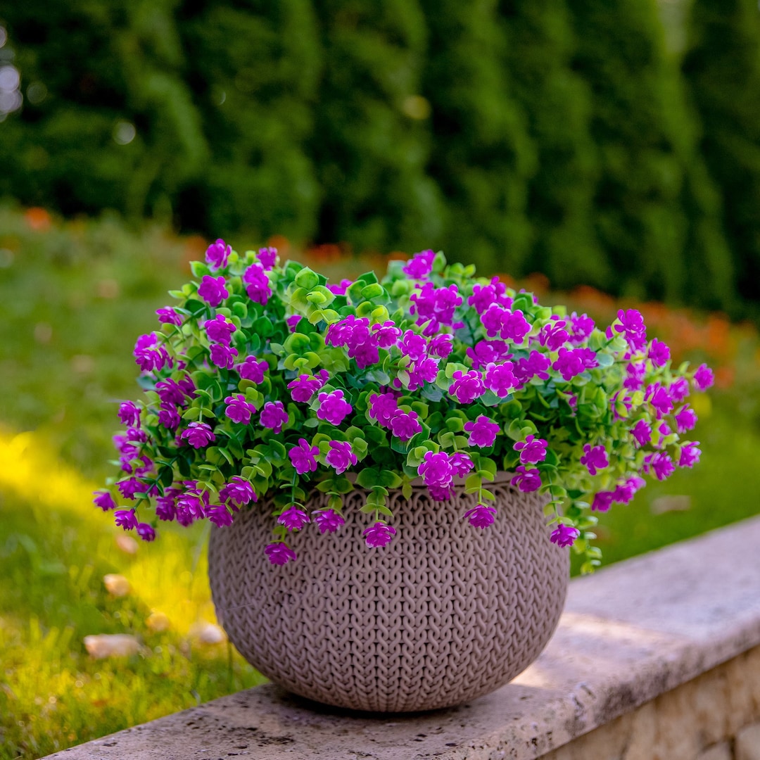 UV Resistant Magenta Artificial Flowers: Outdoor Greenery Shrubs - Etsy