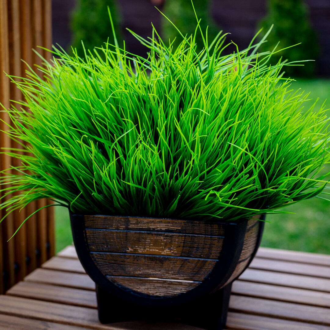 Artificial Wheat Grass: UV Resistant Outdoor Greenery Bundle - Etsy