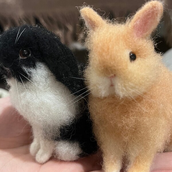 Needle Felted Rabbit - Etsy